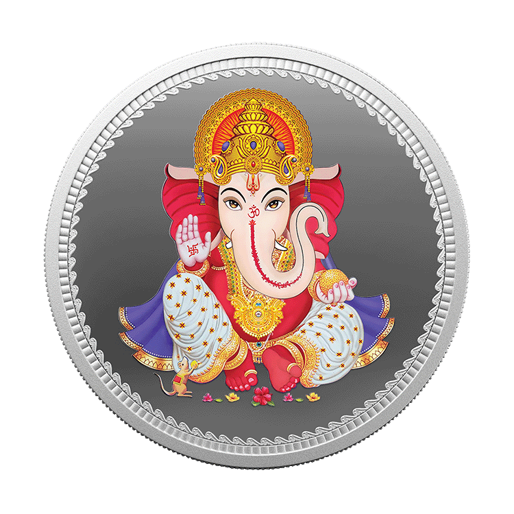 LORD GANESHA (999.9) PURITY 50 GM SILVER COIN – Cross Friend